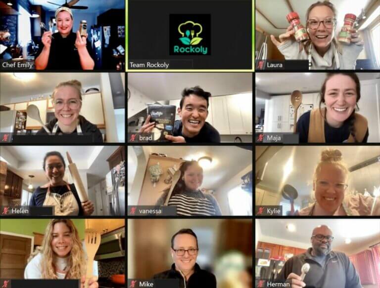 Virtual Team Building Cooking Classes with Ingredients | Rockoly